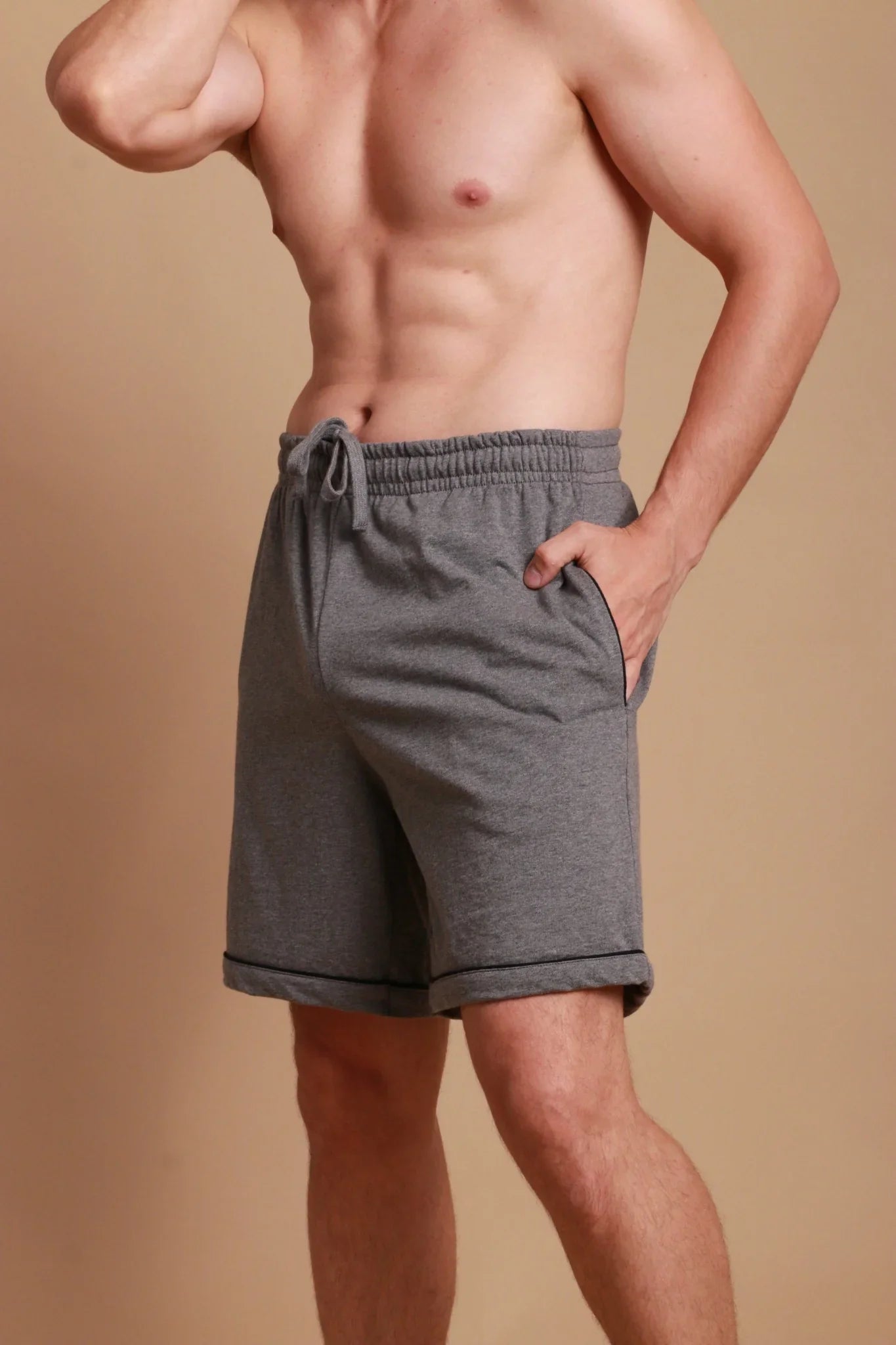 Allergy-Free Organic Cotton Pajama Shorts (Unisex | Melange Grey)
