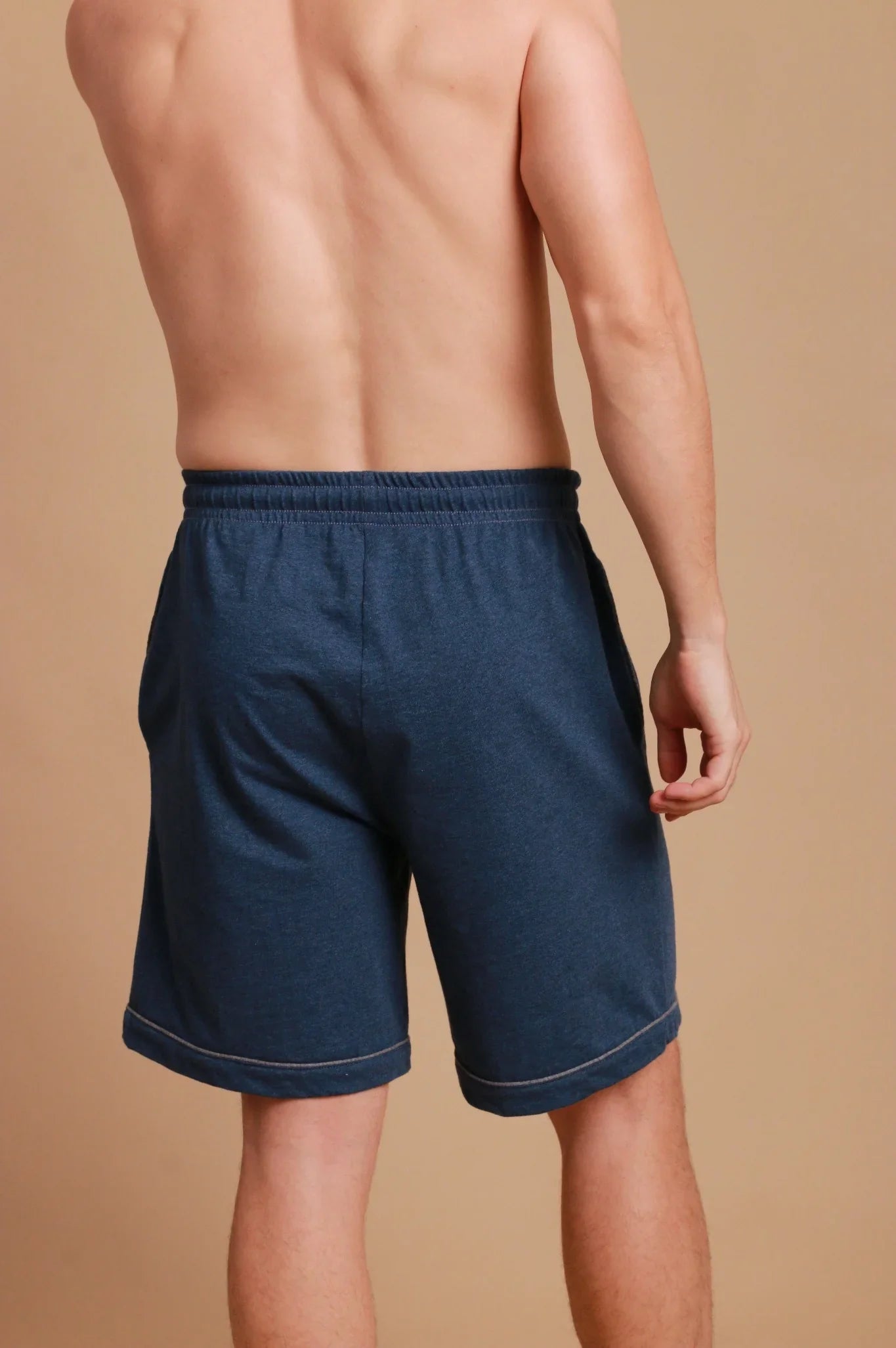 Allergy-Free Organic Cotton Pajama Shorts (Unisex) Melange Blue