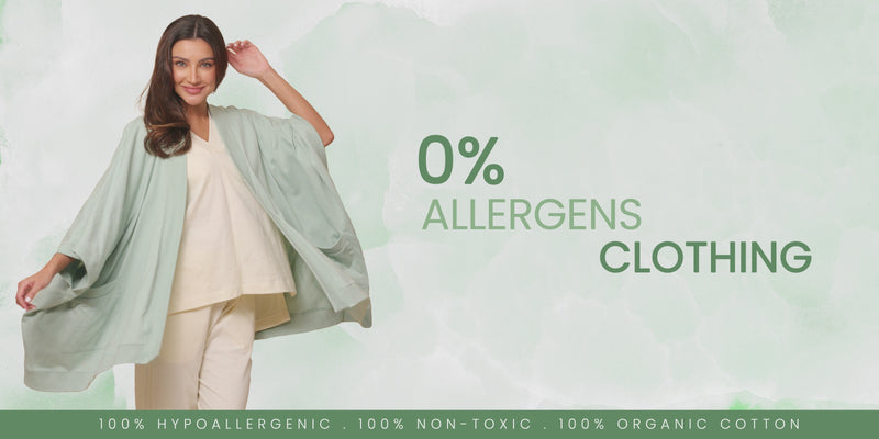 Eco-friendly clothing for humans with allergies and sensitive skin