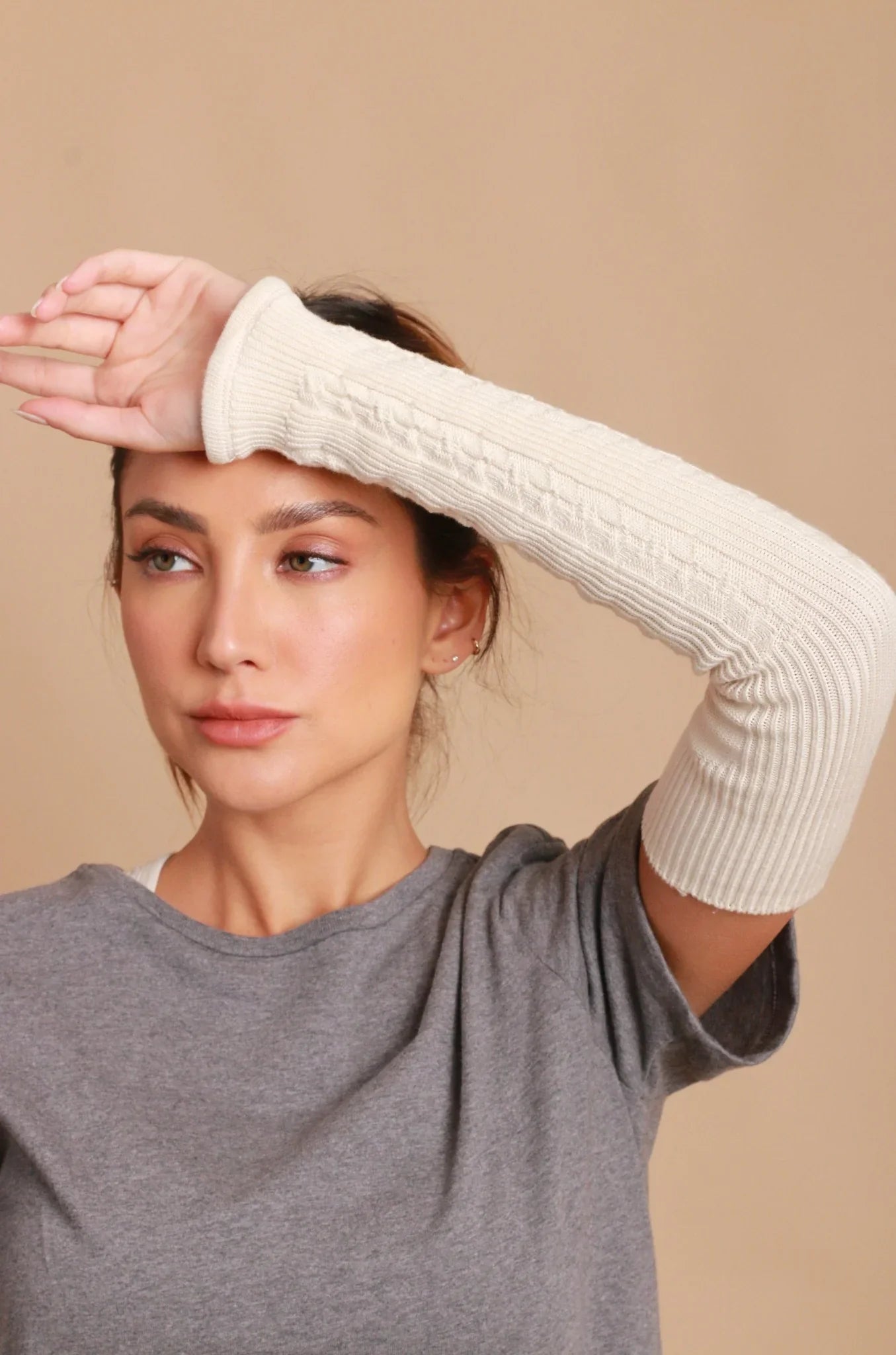 Women's 100% Organic Cotton Knitted Arm Sleeve