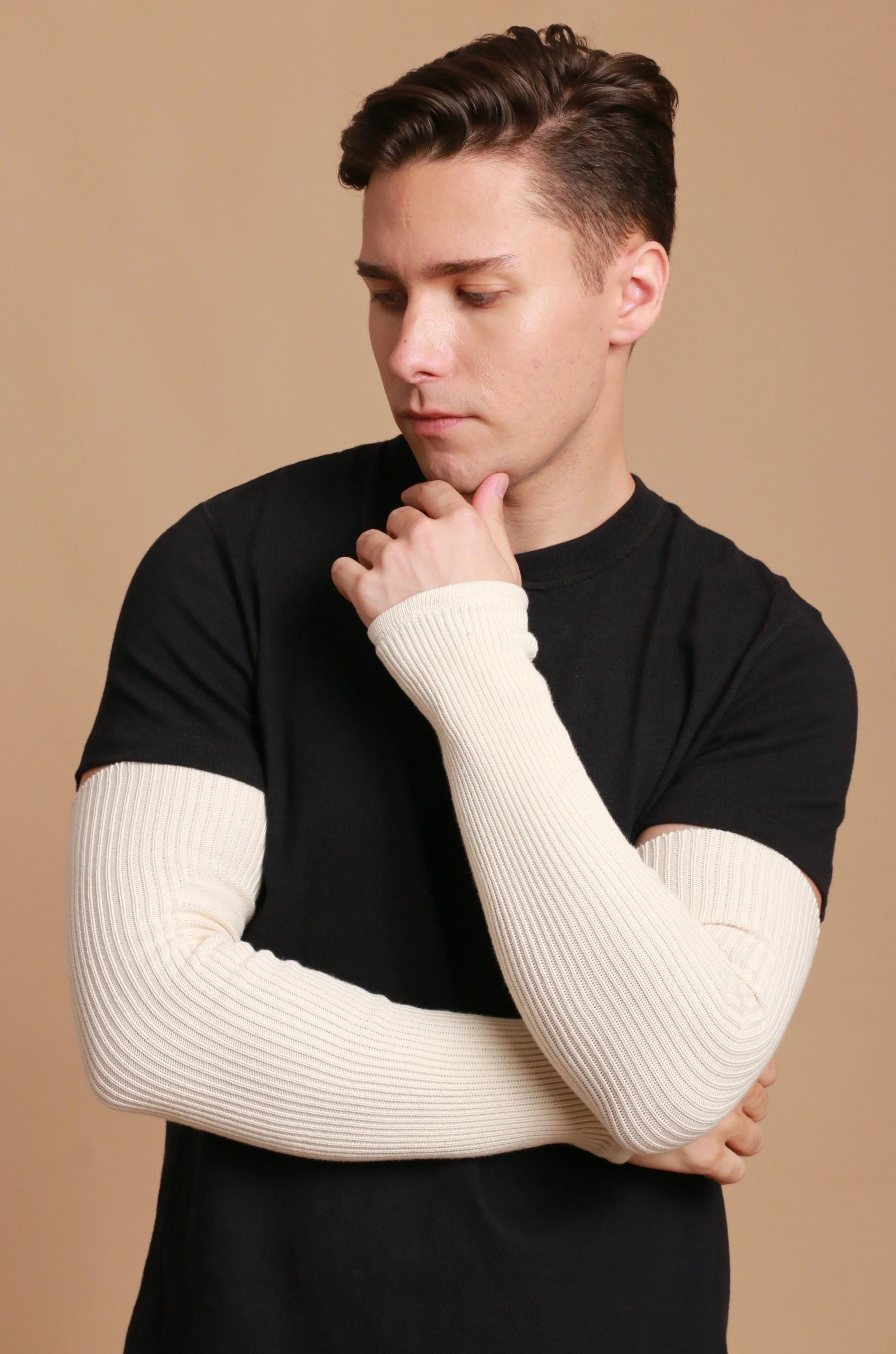 Men's 100% Organic Cotton Knitted Arm Sleeve