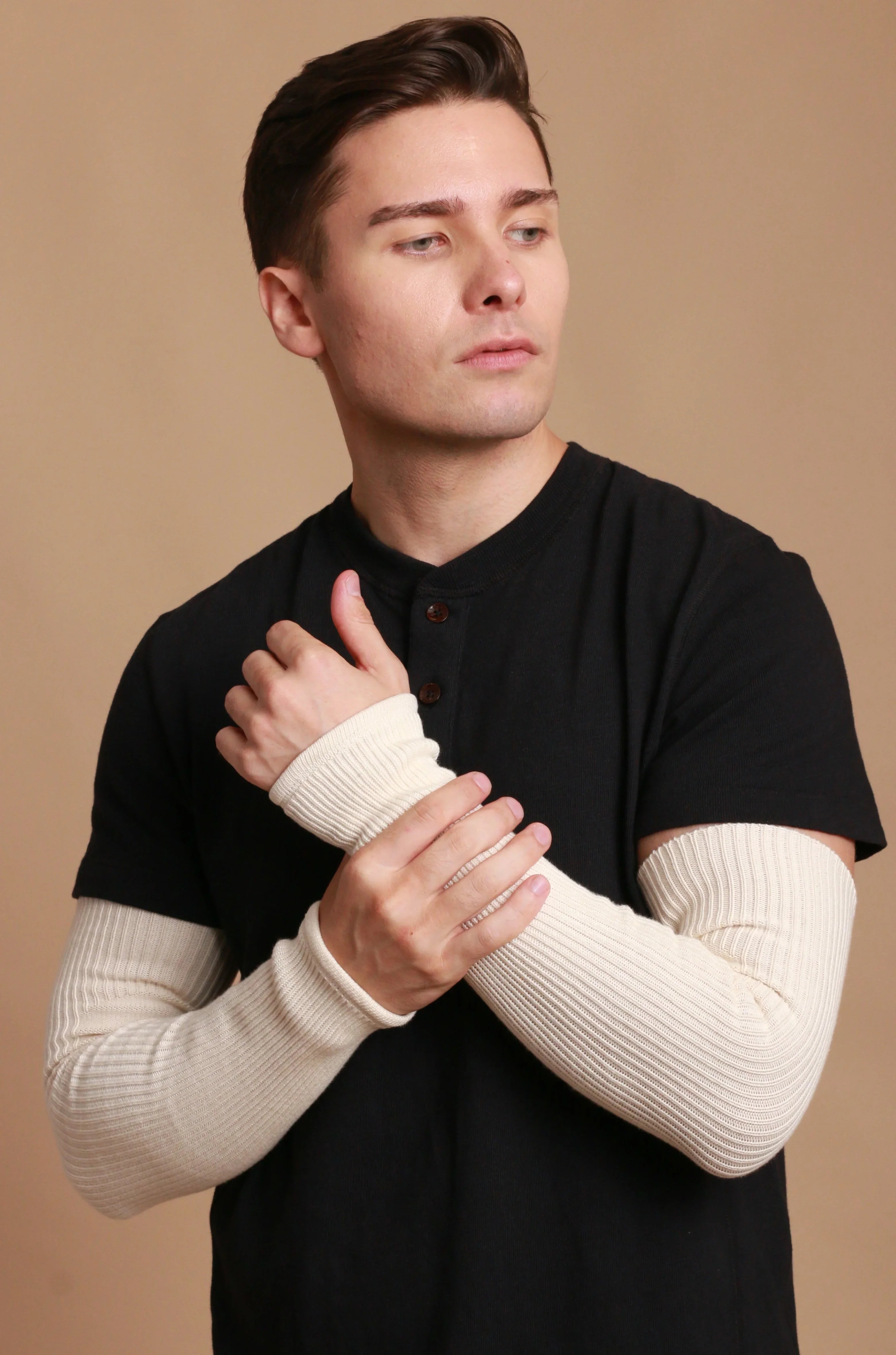 Men's 100% Organic Cotton Knitted Arm Sleeve